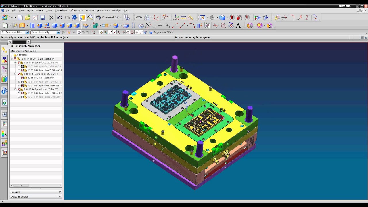 Unigraphics Mold Design - YouTube