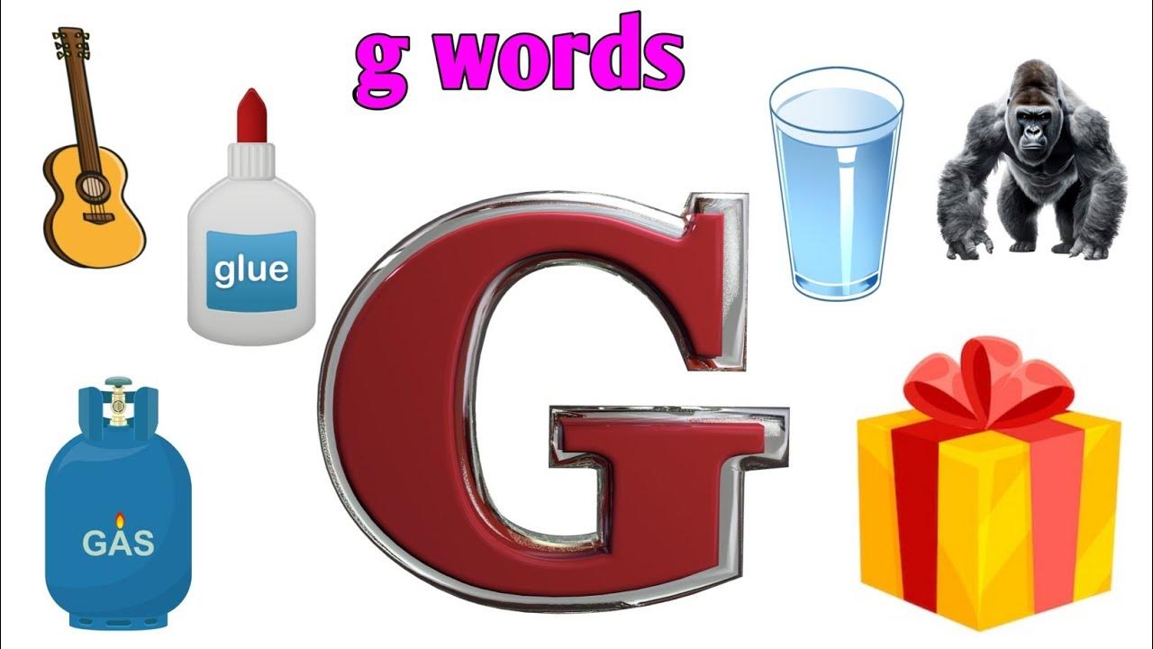 G Words for kids | Words start with letter G | G letter words | G words ...
