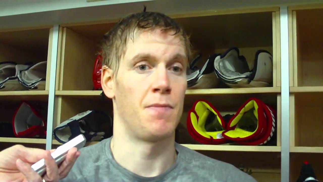 Carolina Hurricanes Bryan Allen after 4-2 loss to Lightning on 3 26 11 ...