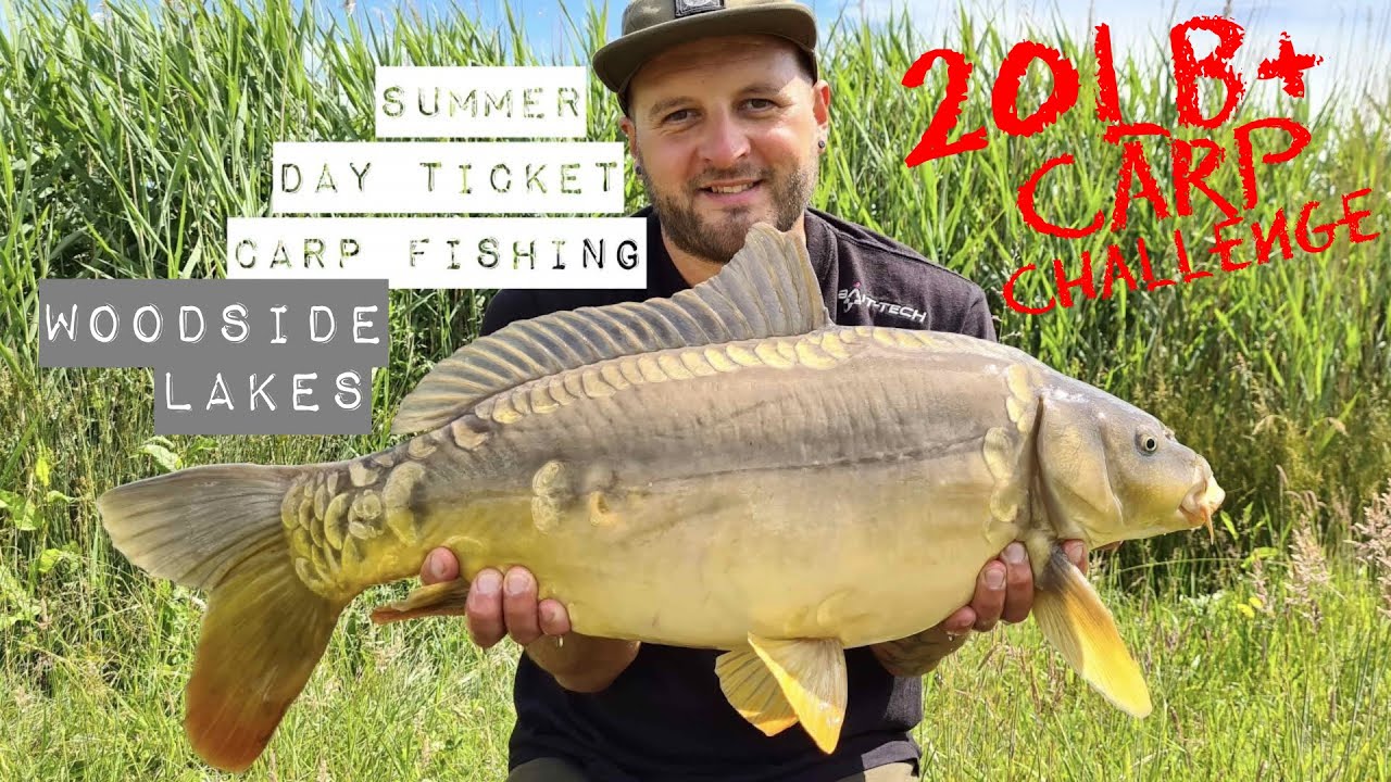 20lb+ Carp Challenge || Day Ticket Carp Fishing || Woodside Lakes ...