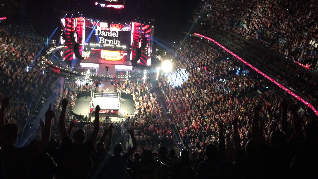 The crowd celebrates with Daniel Bryan at Monday Night Raw in New ...
