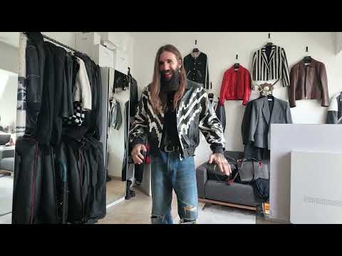 Celine leather jacket review. Fw21 teen knight poem black and white lambskin. ##celinebyhedislimane