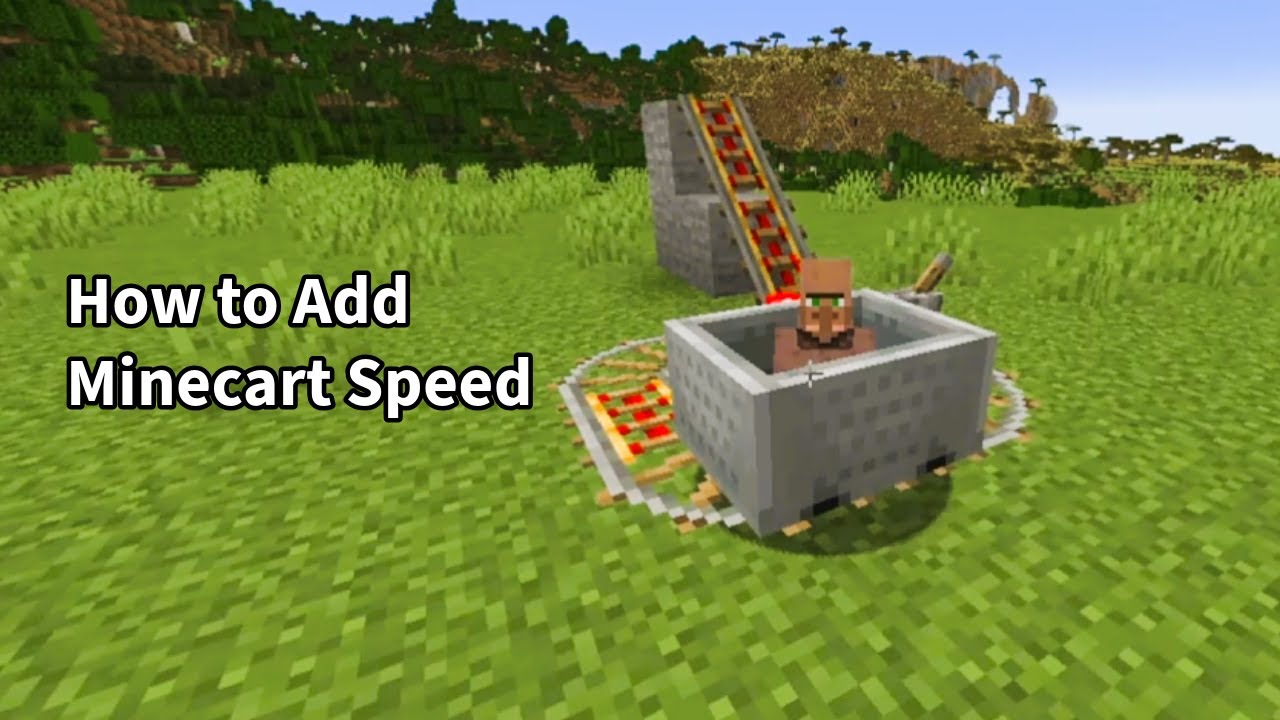How to Add Minecart Speed in Minecraft - YouTube