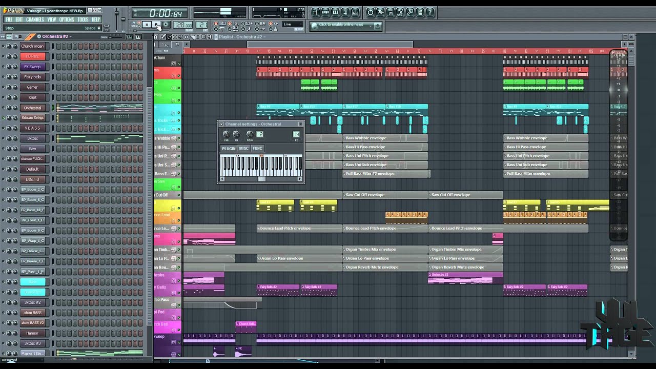 FL Studio - Piano Roll with Multi Channel Instruments [Plus track ...
