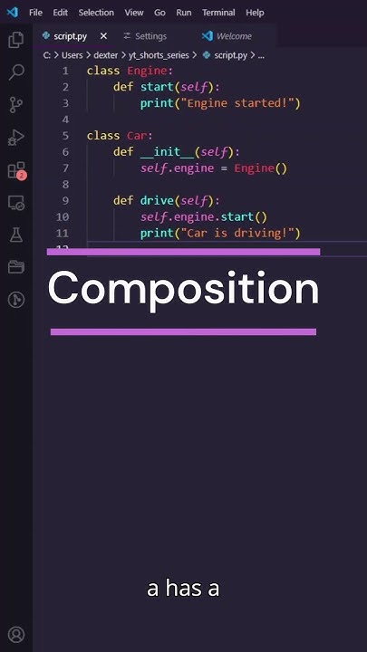 Python in 60 seconds: Inheritance vs Composition: When to Use Each in Python - YouTube