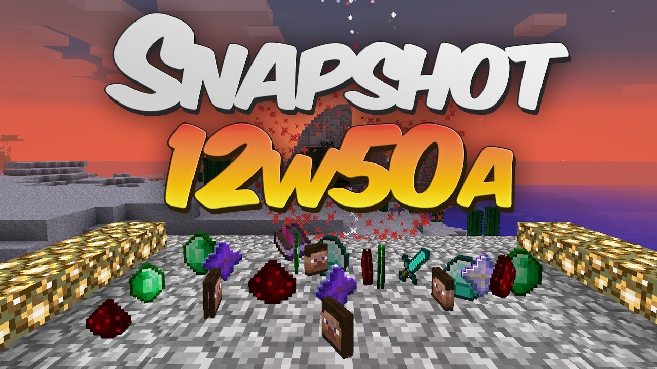 Minecraft Snapshot 12w50a / 12w50b Showcase - 3D ITEMS! NEW THORNS ...