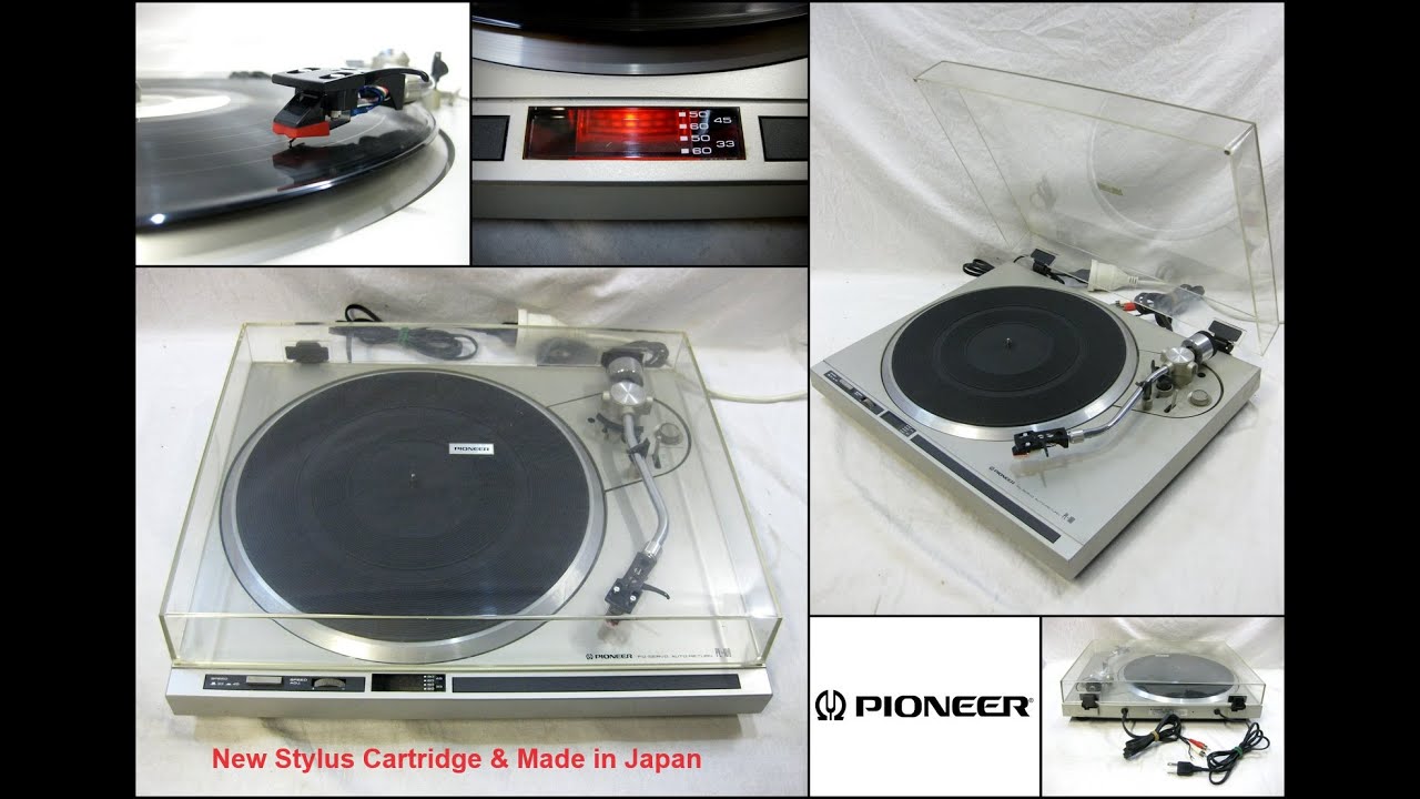PIONEER PL-100 FG-Servo Auto-Return Turntable with New Stylus Cartridge ...