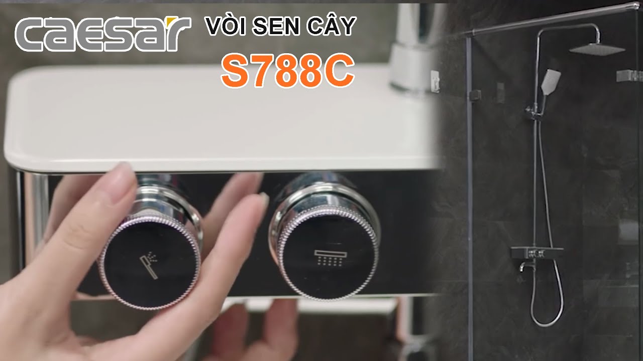 CAESAR S788C - Vòi sen cây nhiệt độ - VUATHIETBI.COM - YouTube