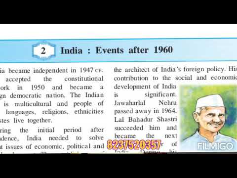 2. India - Events After 1960s 9th Std History - YouTube