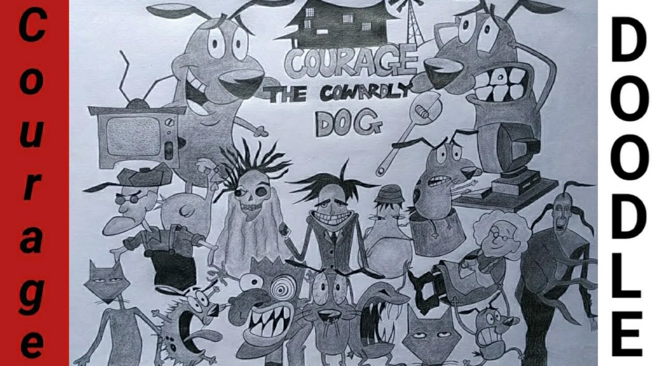 Courage doodles drawing/complete/drama drawing/Gowtham - YouTube