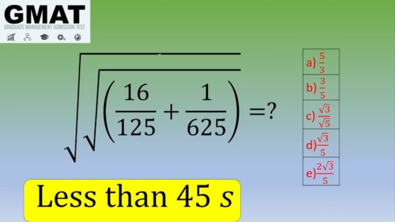 Prep For The GMAT Solve This Double Square Root In Less Than 45 S prep-for-the-gmat-solve-this-double-square-root-in-less-than-45-s