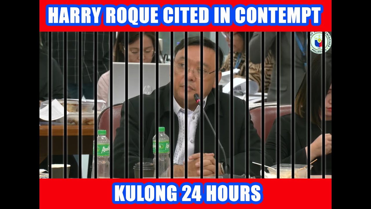HARRY ROQUE CITED IN CONTEMPT - YouTube