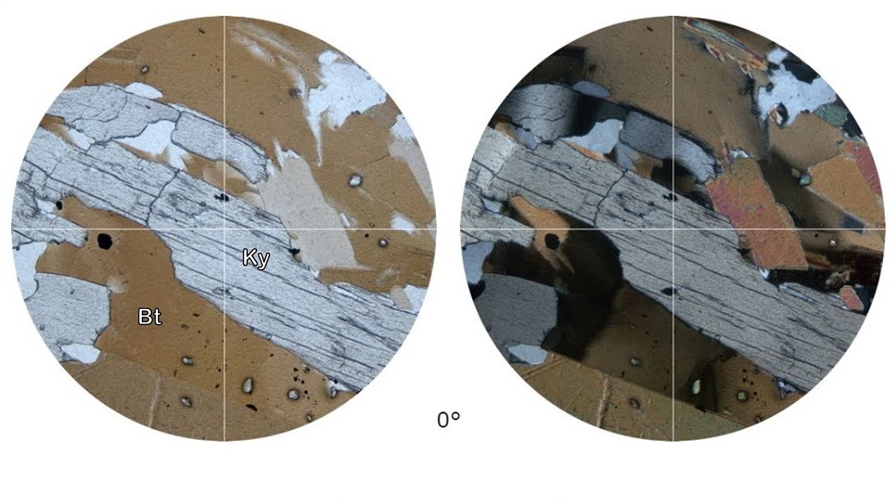 Virtual Microscope: Κυανίτης, Βιοτίτης / Kyanite, Biotite - YouTube