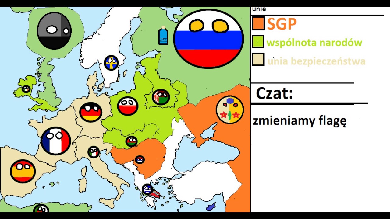 country balls alternatywna przyszłość Europy#10 koniec uni nowe imperia ...