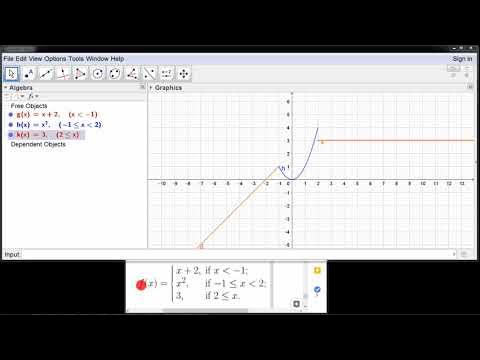 Graphing Piecewise Functions with Geogebra - YouTube