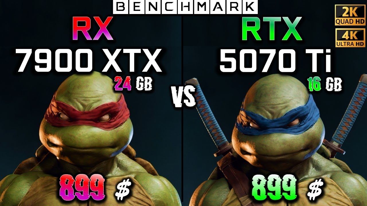 RX 7900 XTX 24GB vs RTX 5070 Ti 16GB / Test / 1440p - 2160p 4K / in 8 ...