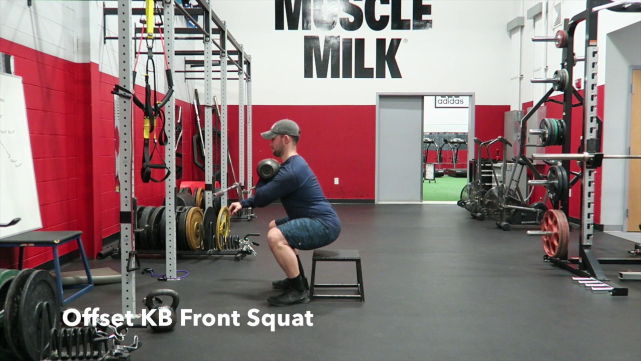 Offset KB Front Squat - YouTube