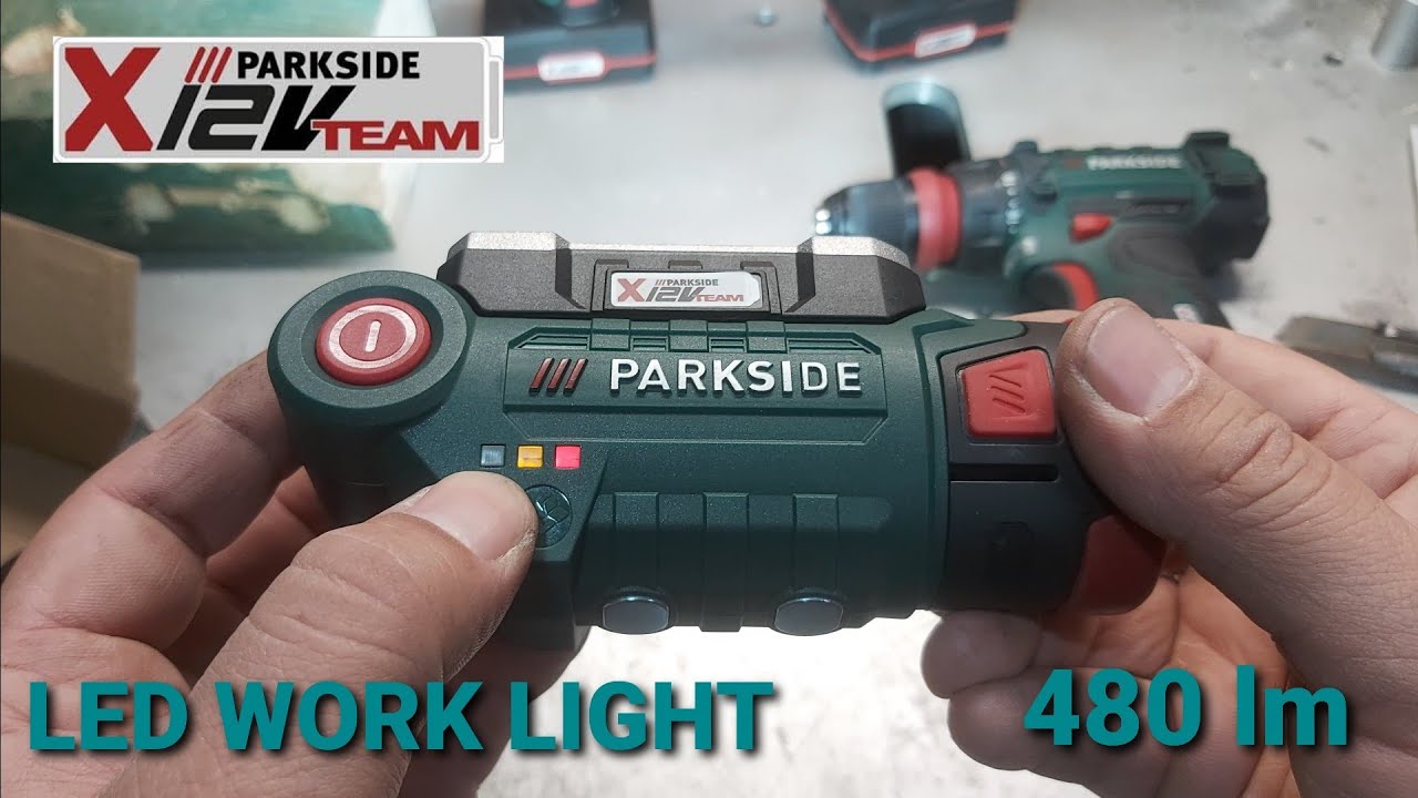 Parkside LED pracovne svetlo PLLA 12 C3 vs PLLA 12 B2 - YouTube