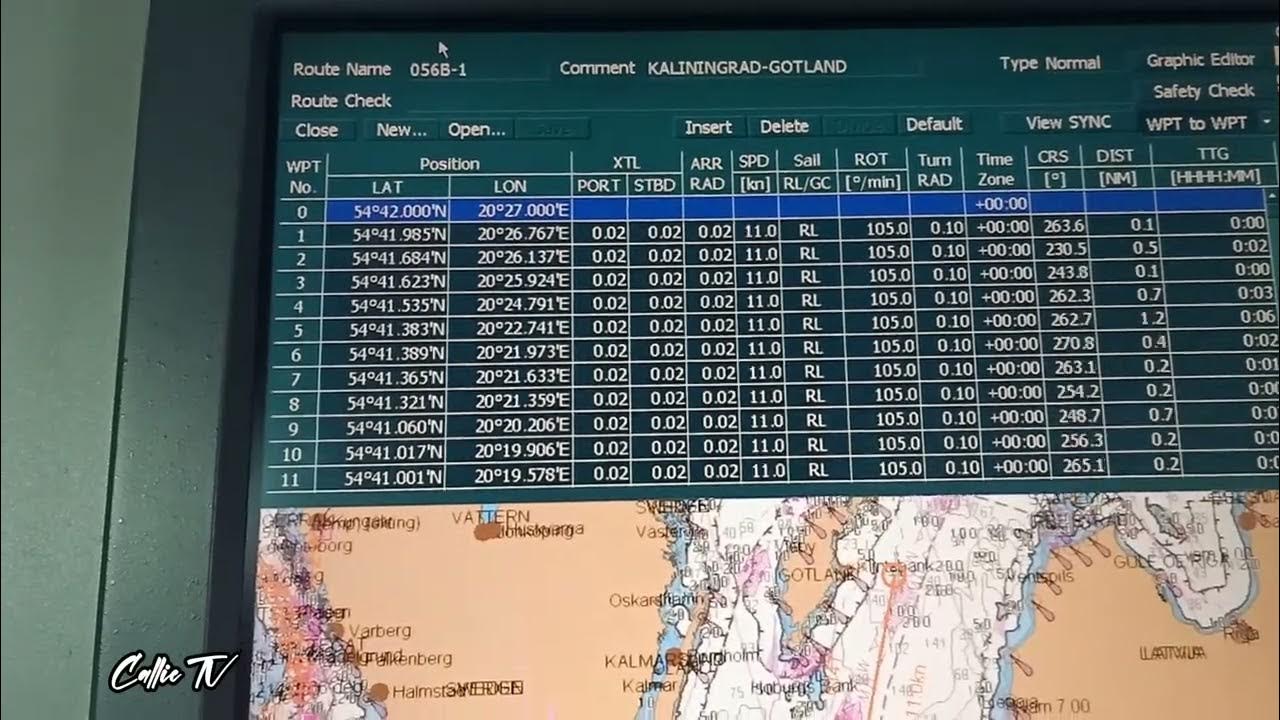 How to export route file in JRC ECDIS (.csv format) - YouTube