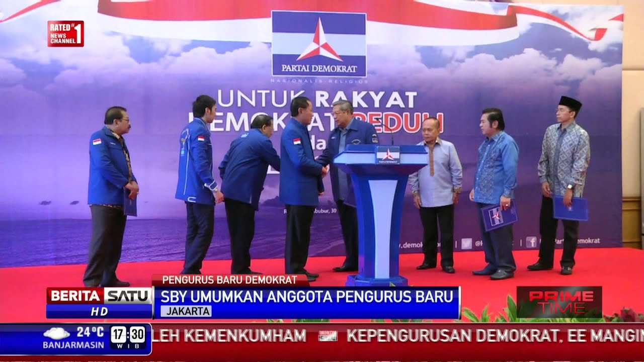 SBY Umumkan Pengurus Baru Partai Demokrat - YouTube