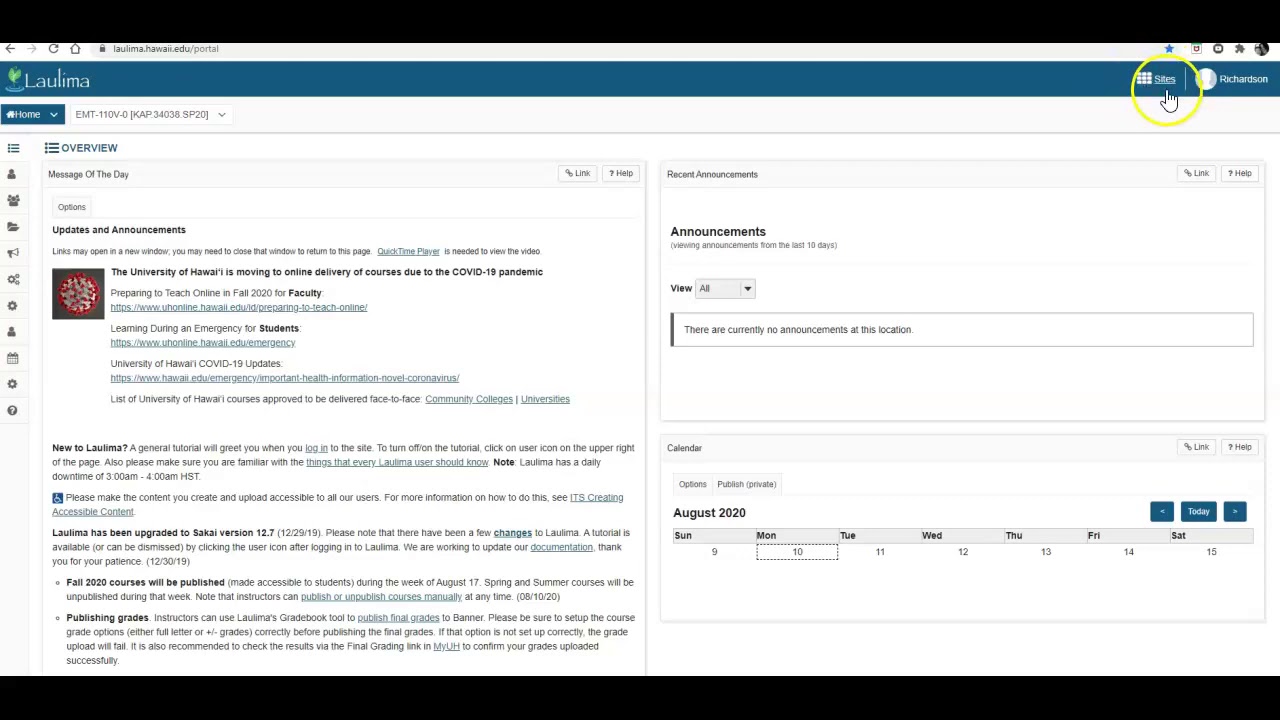 How to Access Laulima and Locate your Courses - YouTube
