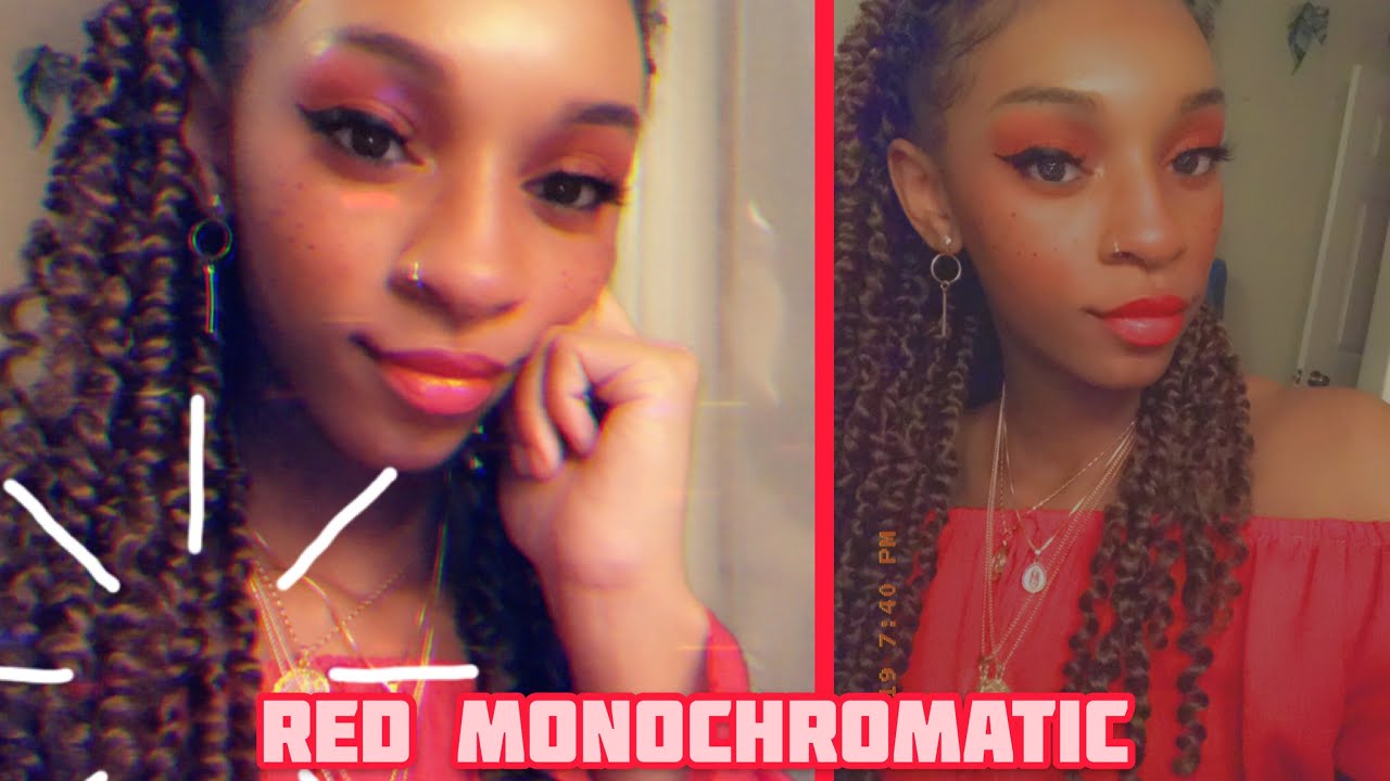 Red Monochromatic Makeup Look. 💋 - YouTube