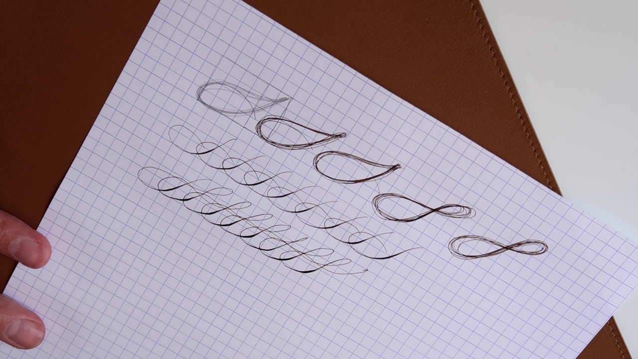 Штамб прописных букв спенсериан (Spencerian capital stem) - YouTube