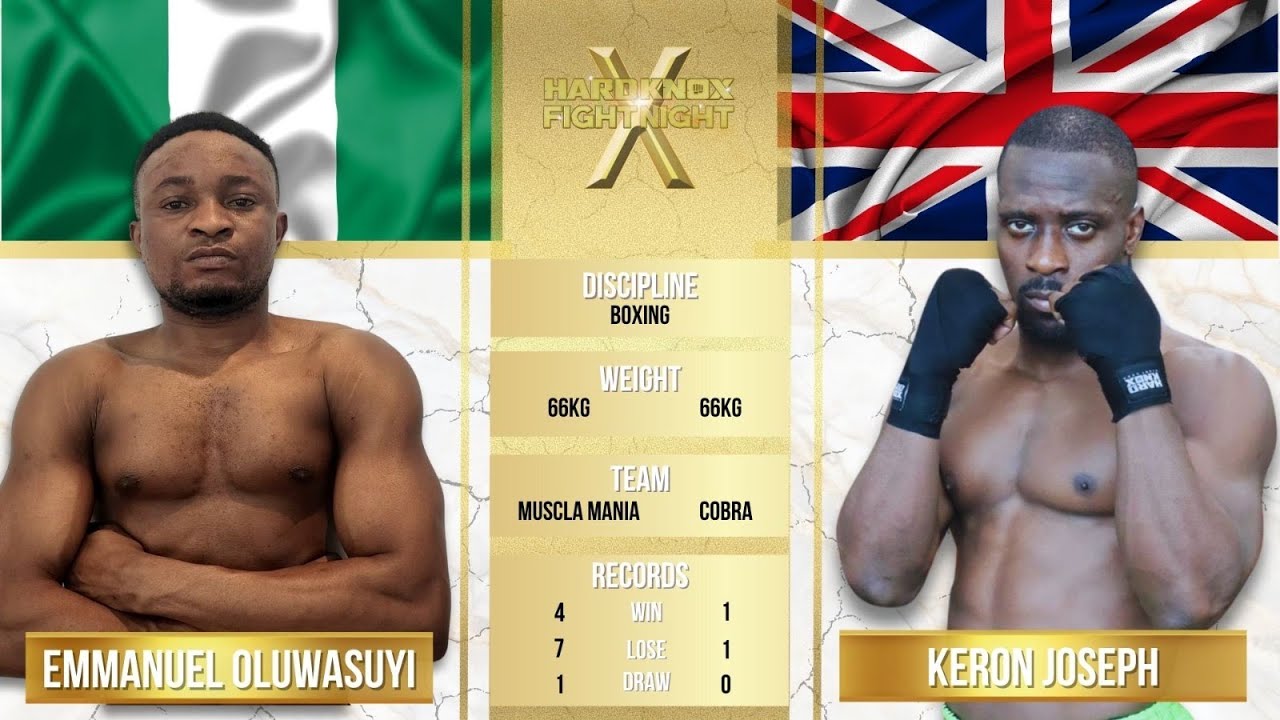 Hard Knox Fight Night 10 Keron Joseph vs Emmanuel Oluwasuyi. Both men ...