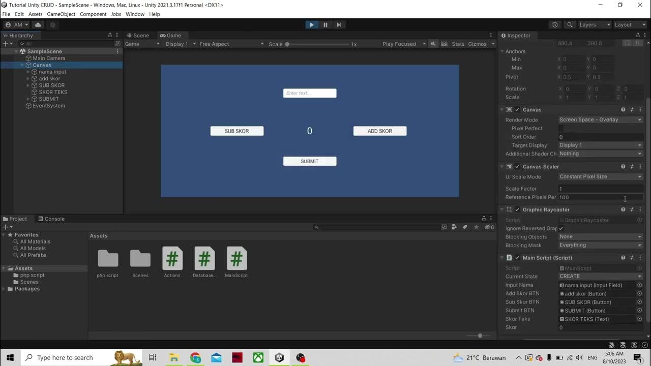 TUTORIAL CRUD DI UNITY (BAHASA INDONESIA) - YouTube