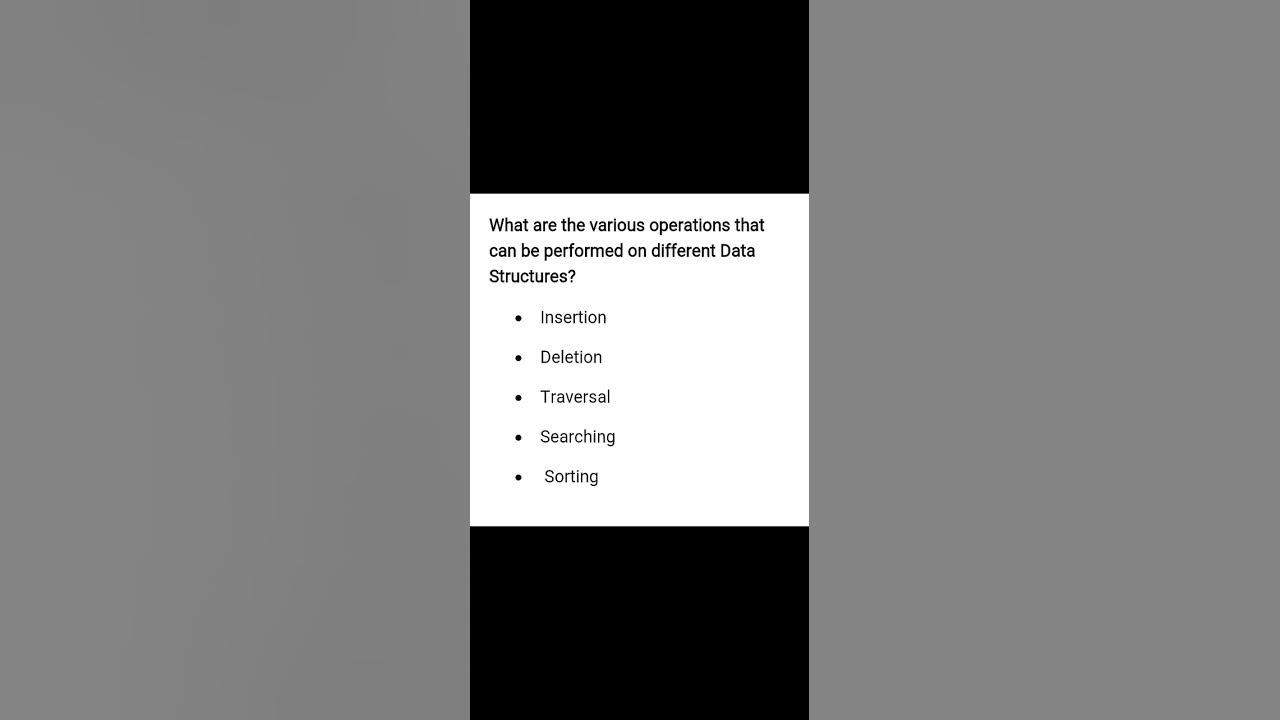Data Structures And Algorithms Interview Question Youtube