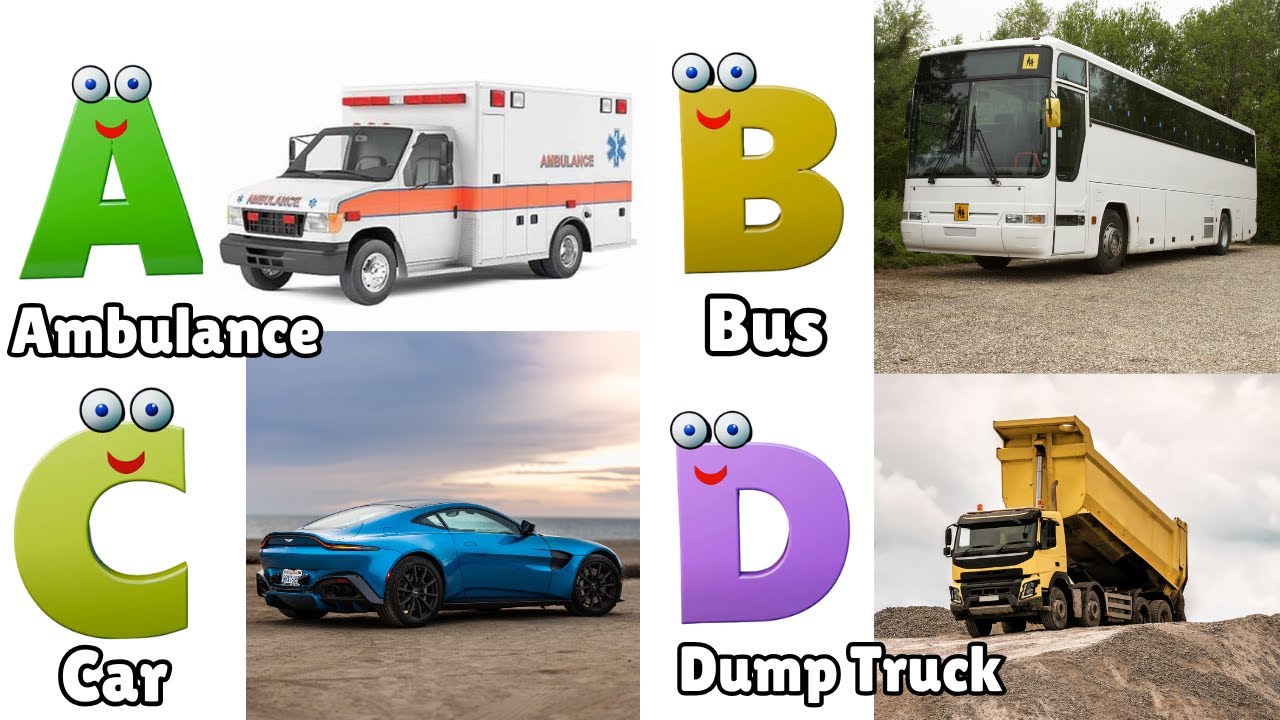 Vehicles ABC Song for Children's | Phonics for Kids | Learn English ...