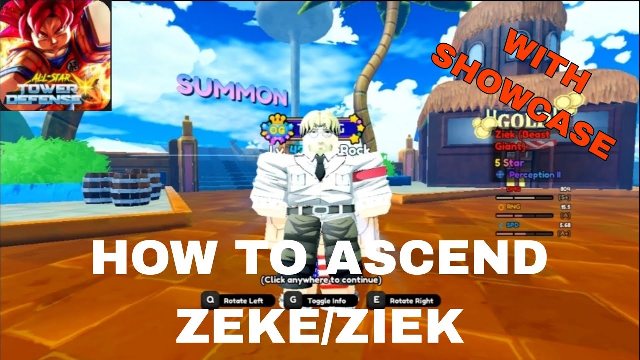 How to ascend zeke/ziek with showcase | ASTD X - YouTube