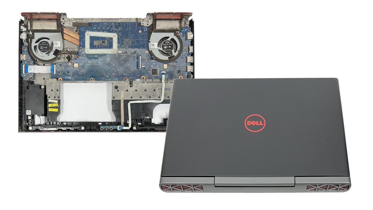 Czyszczenie z kurzu laptopa Dell Inspiron 15 7000 Gaming P65F - wymiana ...
