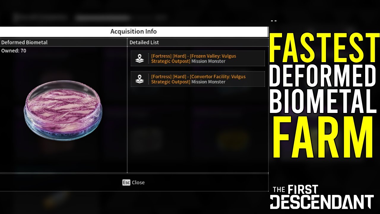 HOW TO FARM DEFORMED BIOMETAL FAST! | The First Descendant - YouTube