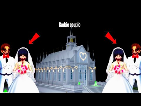 Mio Yuta Become Barbie Zombie In Pink Horror Wedding Conple😱||Sakura School Simulator Horror Drama👺