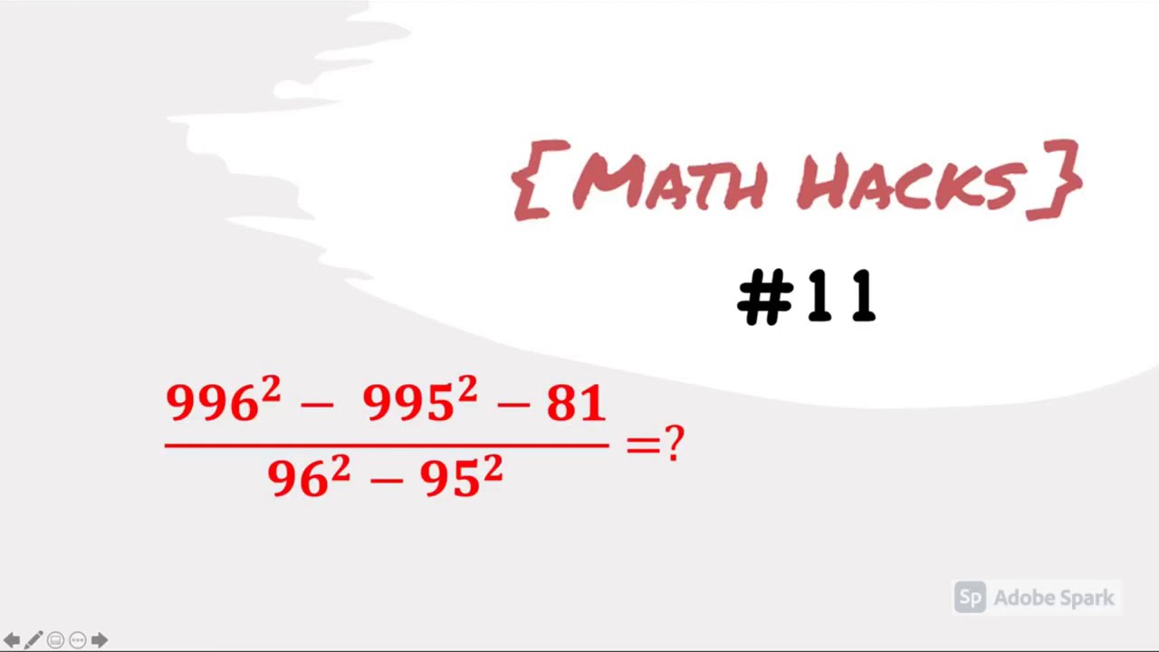 Math Hack- #11 || Algebra hack || Algebra tricks || Algebra Shortcut ...