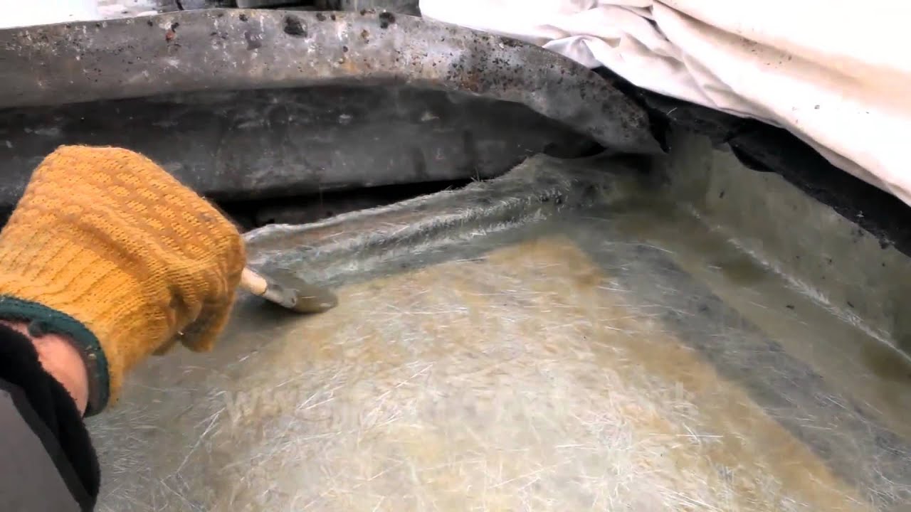 Fibreglass Cold Cure Resin How to Fibreglass a Small Flat Roof wmv ...