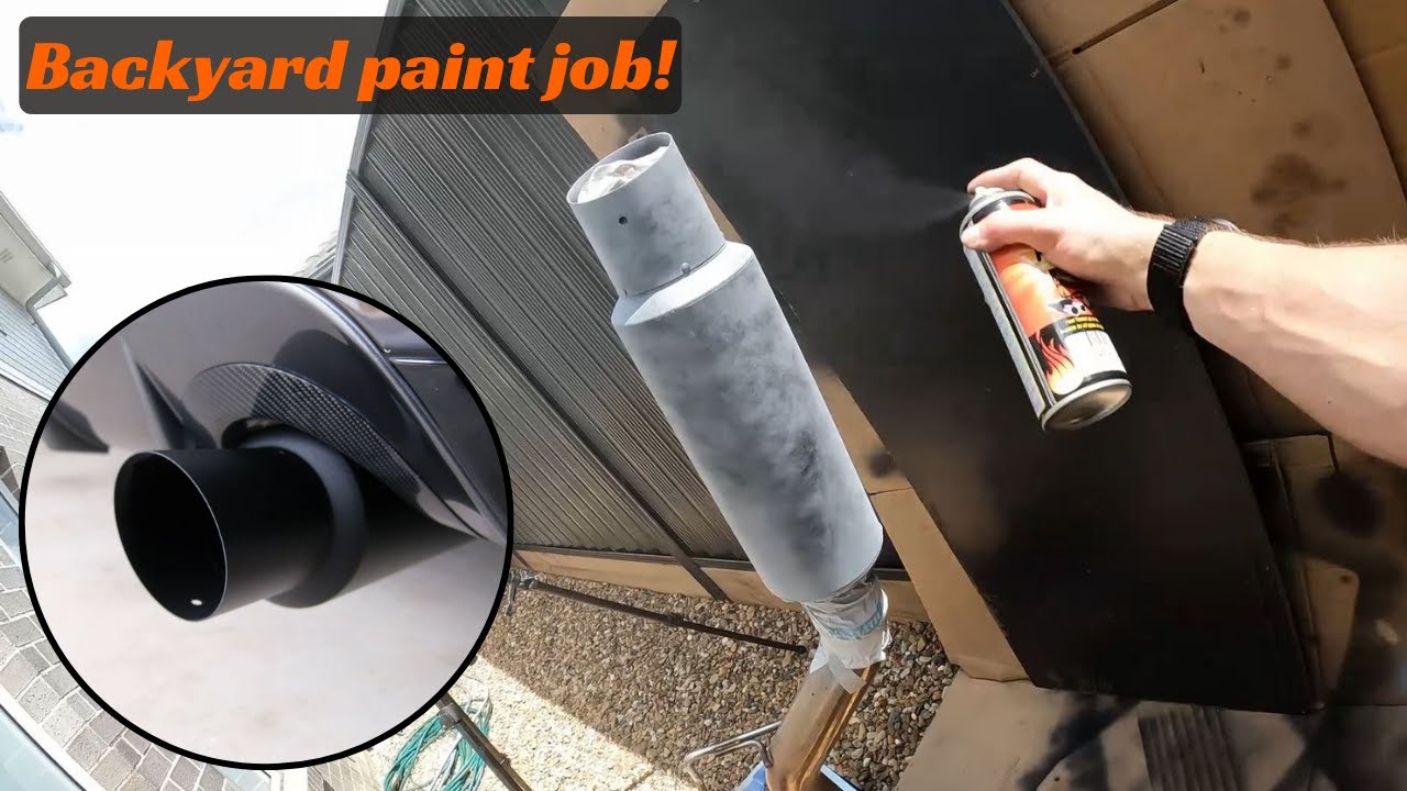 I spray painted my exhaust | INSANE result!!! - YouTube