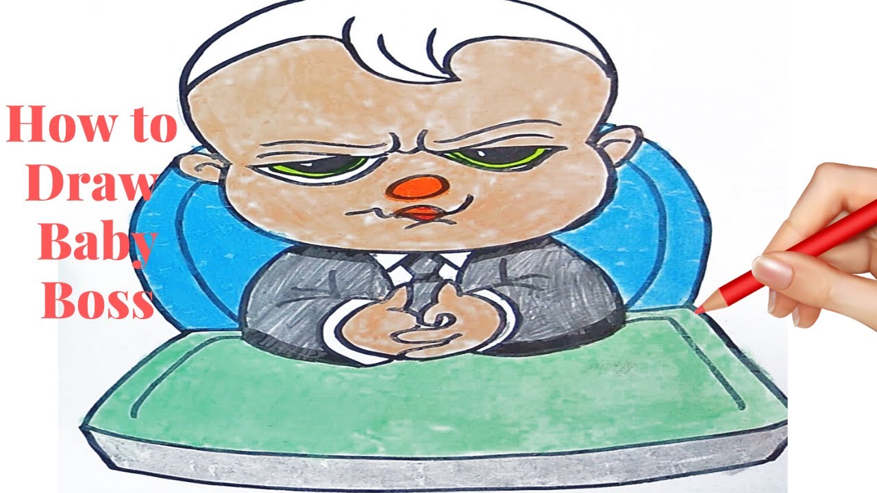 How To Draw The Boss Baby | Drawing Tutorial Coloring and Drawing for ...