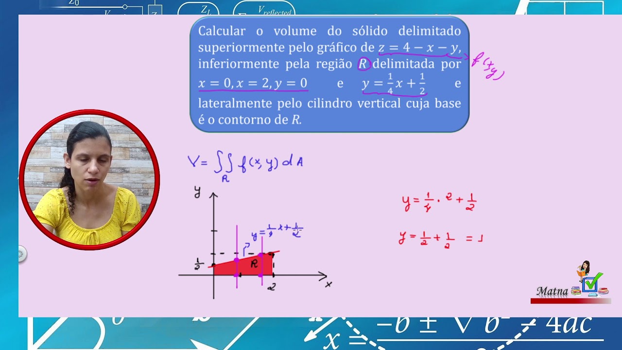 Cálculo de integrais dupla: Volume - YouTube