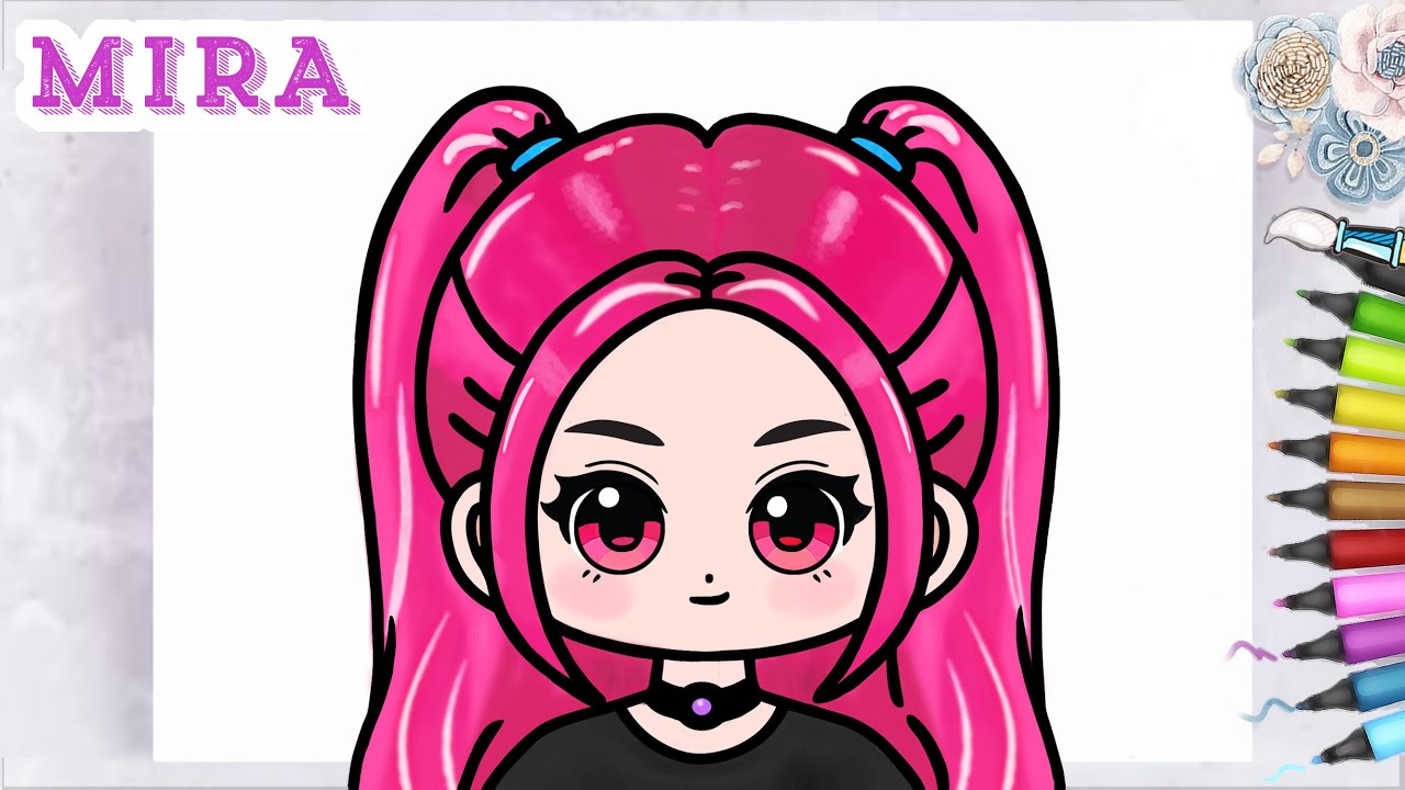 How to Draw Cute Mira from Kpop Demon Hunters | #MiraDrawing - YouTube