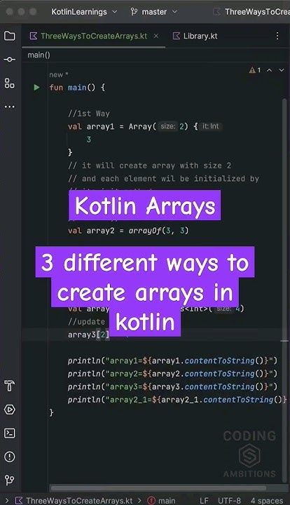 Different Ways To Create Arrays In Kotlin Kotlin Arrays Learn Kotlin 7589