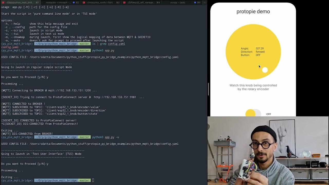 Protopie connect to mqtt bridge demo - YouTube