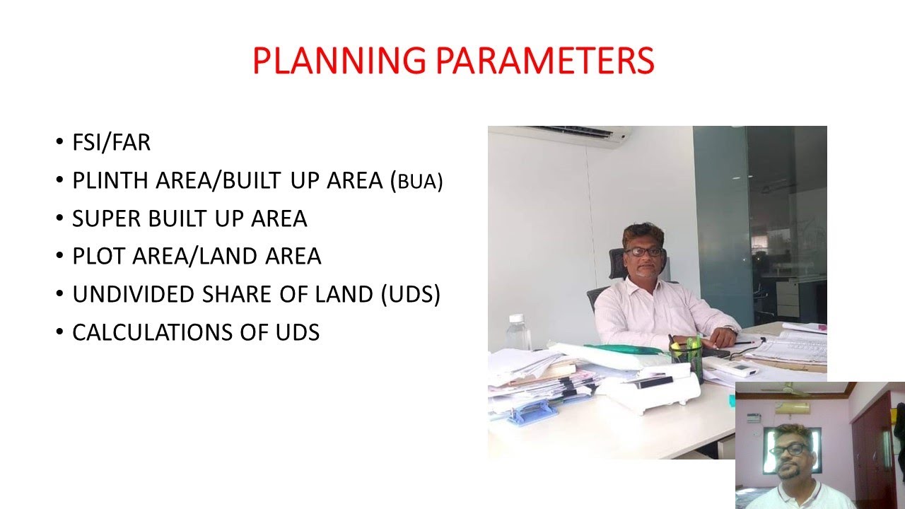 Planning Parameters// FSI or FAR// Built up area BUA// UDS calculation ...