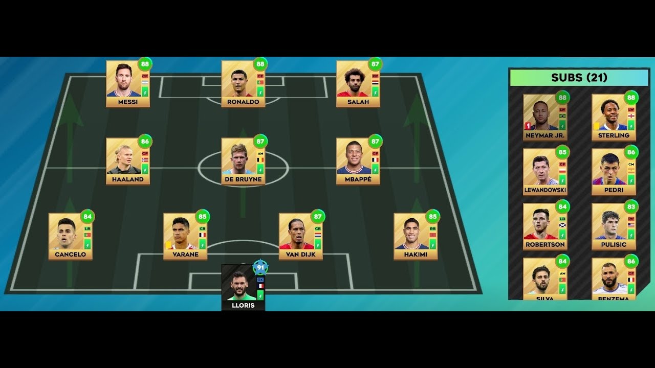 My DLS 23 Squad! #DLS23 #Football #Soccer #Ronaldo #Messi #SBA - YouTube