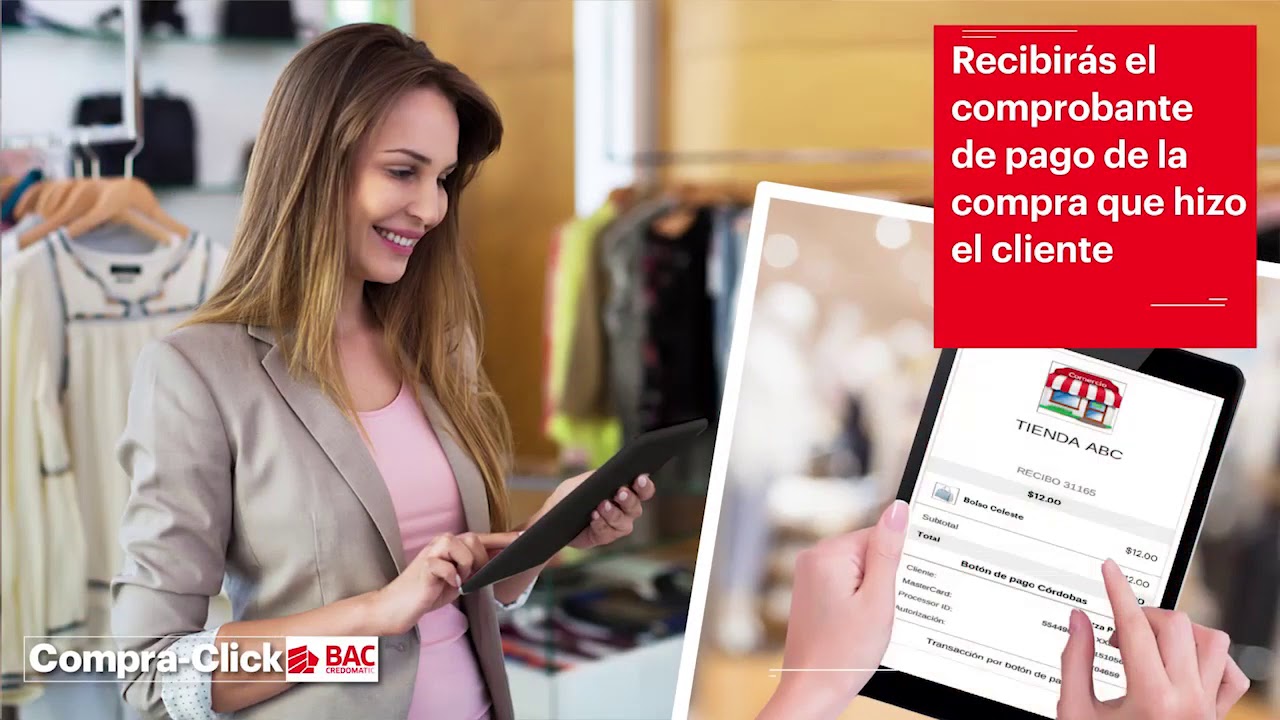 Compra Rápido y Seguro con el nuevo sistema de Compra Click de BAC Credomatic - YouTube