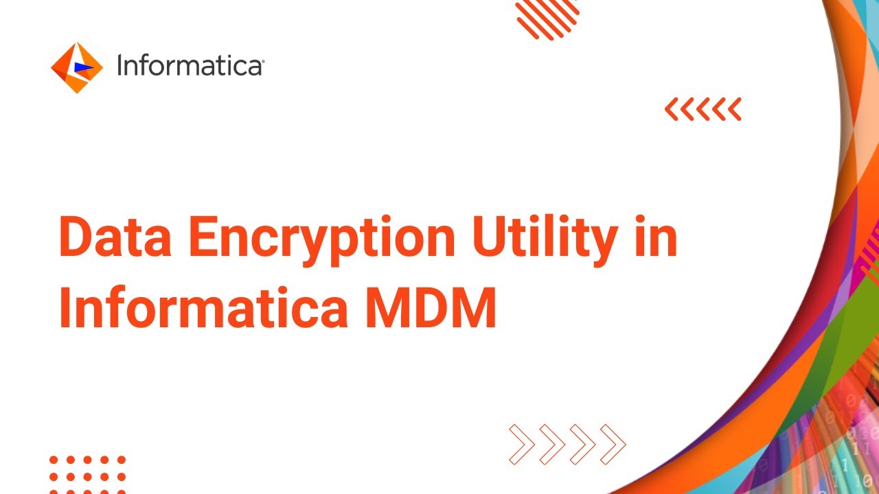 Data Encryption Utility in Informatica MDM - YouTube