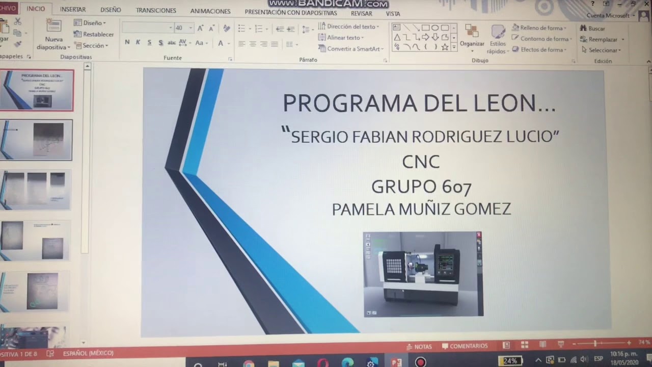 Programa de un leon CNC - YouTube