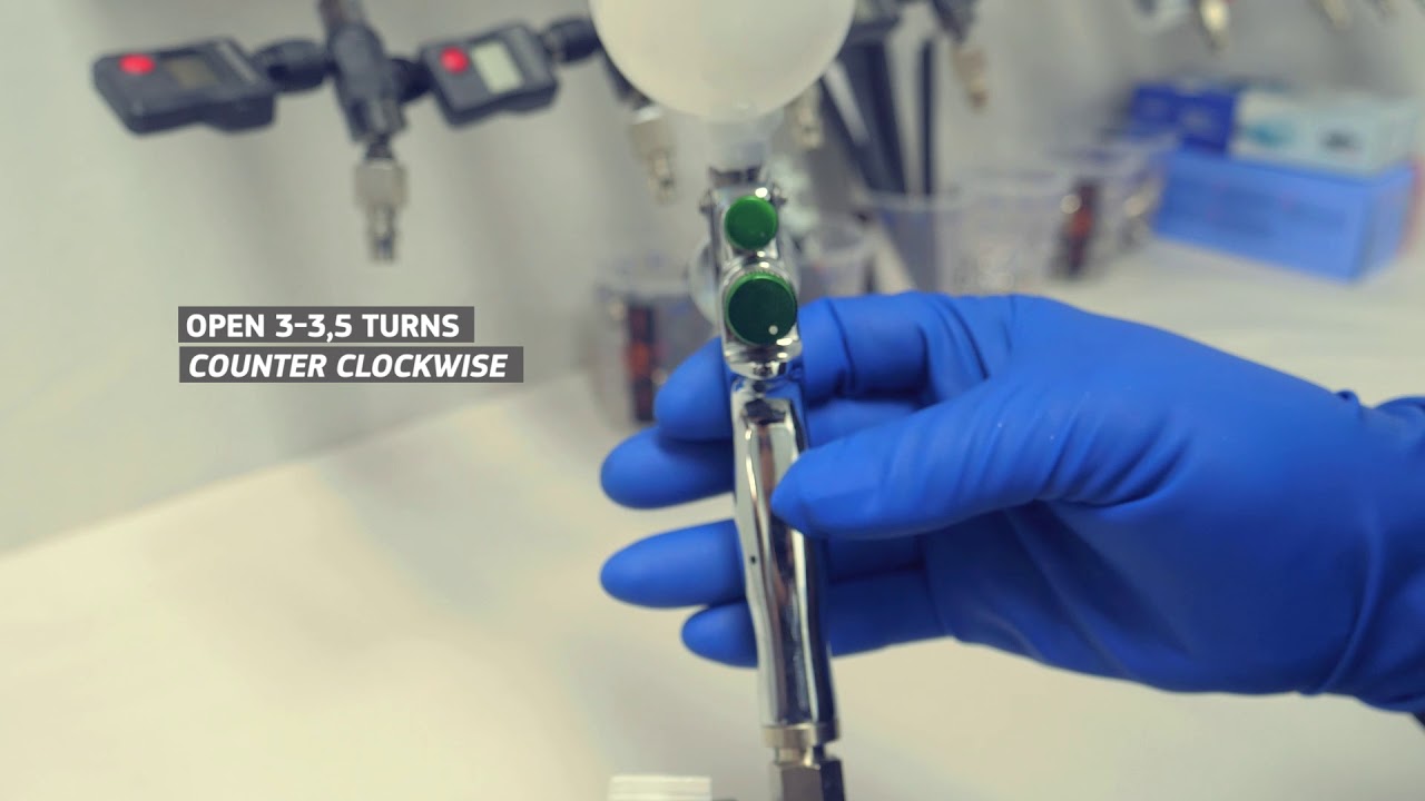 EGO HVLP // Spray Gun Set Up Regolazione aerografo Walcom - YouTube
