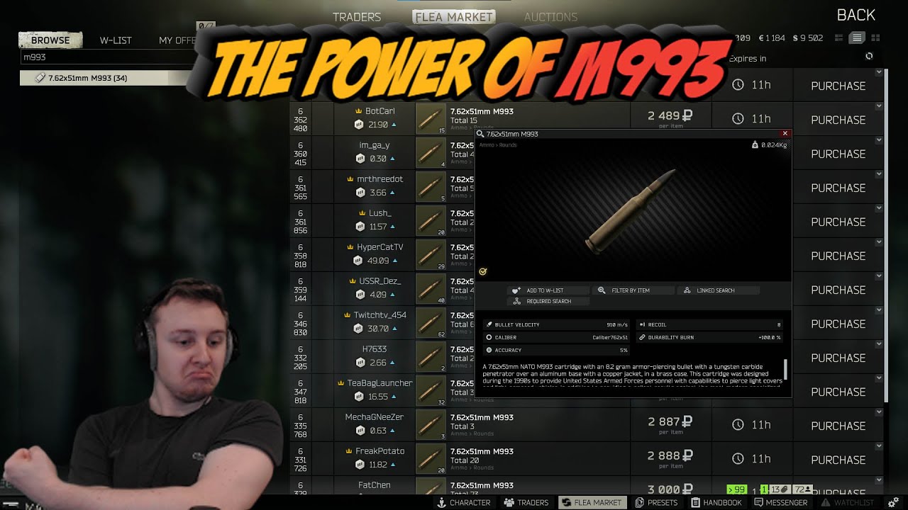 The real power of M993 - Escape From Tarkov - YouTube